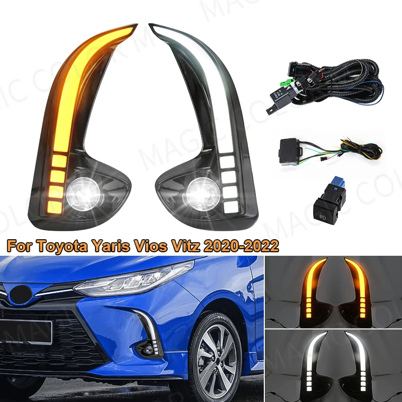 Luz-LED-de-circulaci-n-diurna-para-Toyota-Yaris-Vios-2020-2021-2022-DRL ...