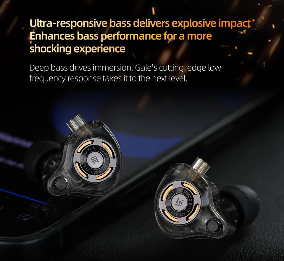 KZ Gale In-Ear Gaming Earphones E-sports Bass Metal Earbuds for Video ...
