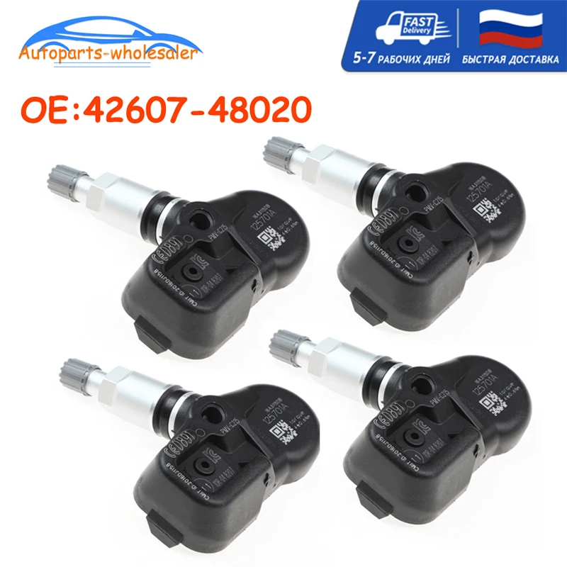 4 PCS 42607-48020 4260748020 433MHz For 2017-2023 Toyota Land Cruiser ...
