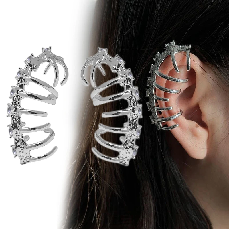 Clips-de-oreja-Unisex-con-personalidad-Cyberpunk-huesos-espinales ...