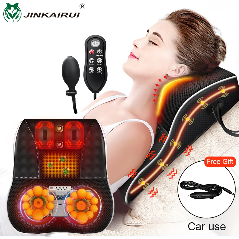 Jinkairui – Oreiller Électrique Shiatsu Pour La Tête Et Le Cou ...