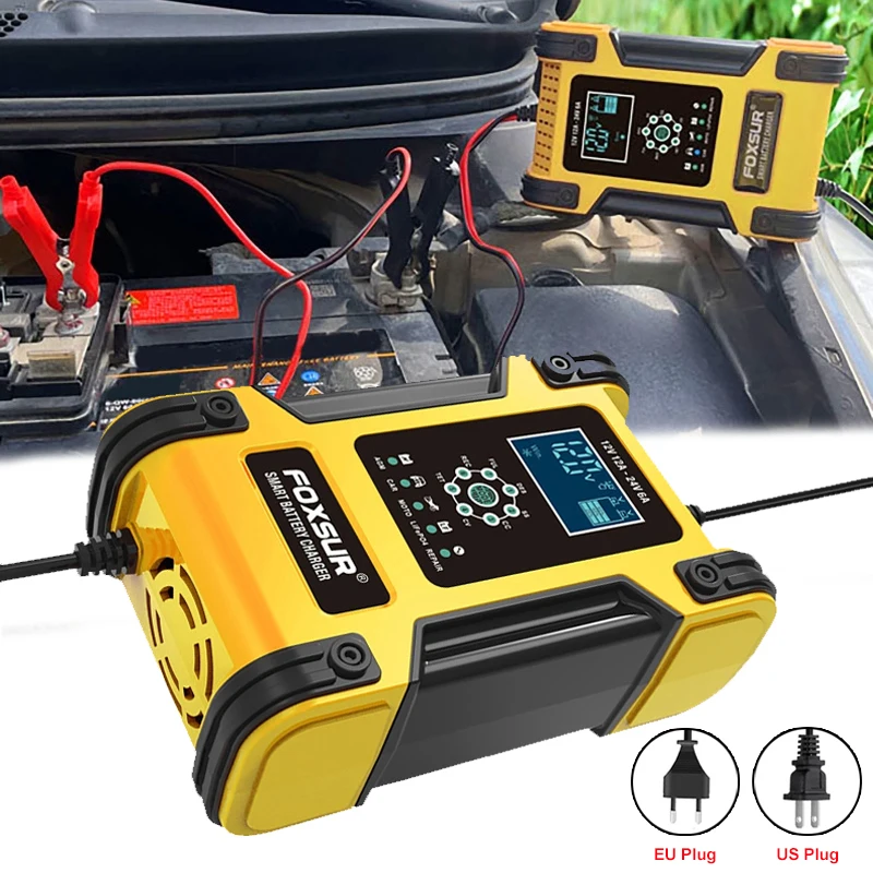 12V-12A-24V-6A-Smart-Car-Battery-Charger-7-stage-Automatic-Lead-Acid ...