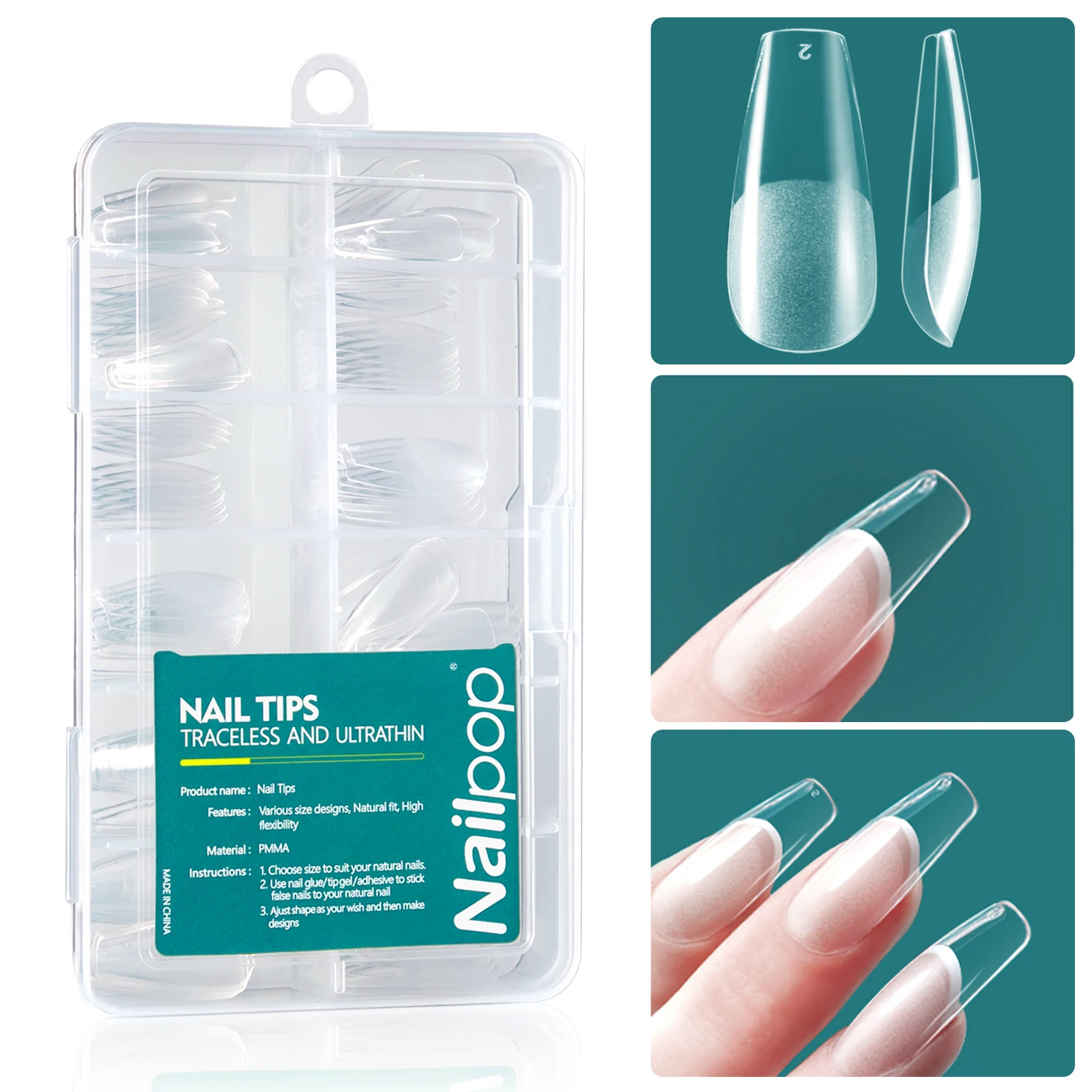 Nailpop-120-Stks-doos-Gel-X-Nagel-Tips-Medium-Korte-Vorm-Amandel ...