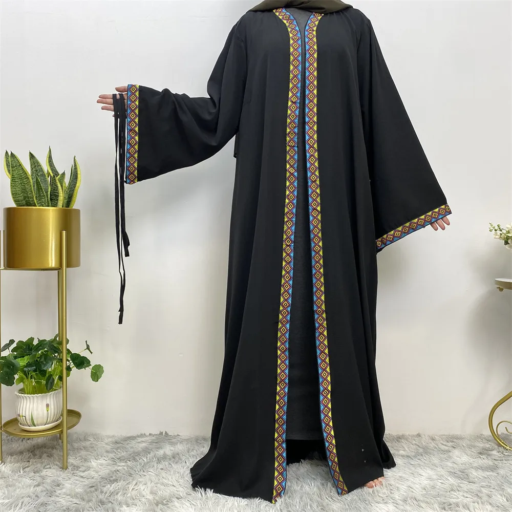 Muslim-Arabian-Fashion-Long-Coat-Women-Abaya-with-Free-Belt-High ...