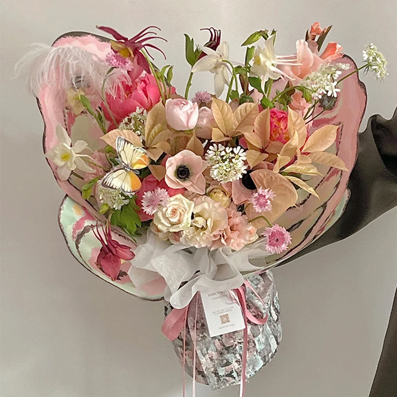 10sets-Korean-Butterfly-Flower-Wrapping-Paper-Waterproof-Rose-Bouquet ...