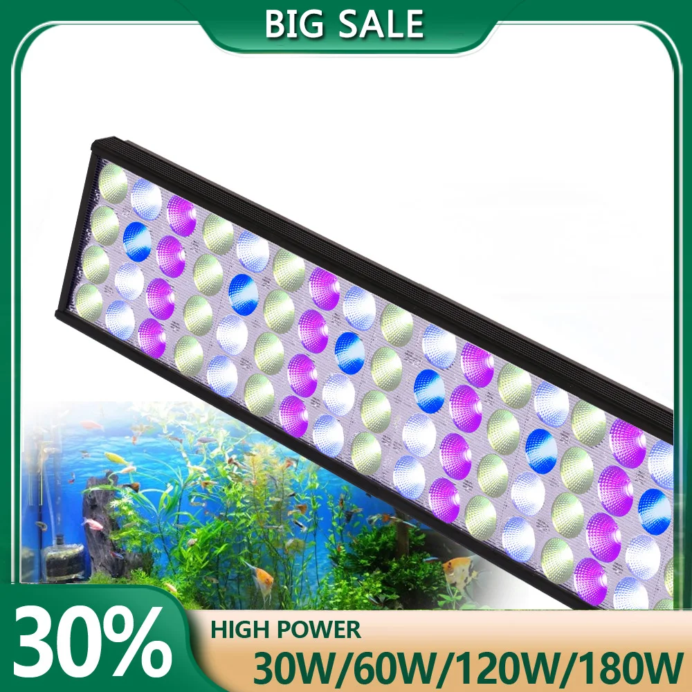 40-180cm-Aquarium-Light-with-Timer-Fish-Tank-Light-Lamp-Aquariums-Decor ...