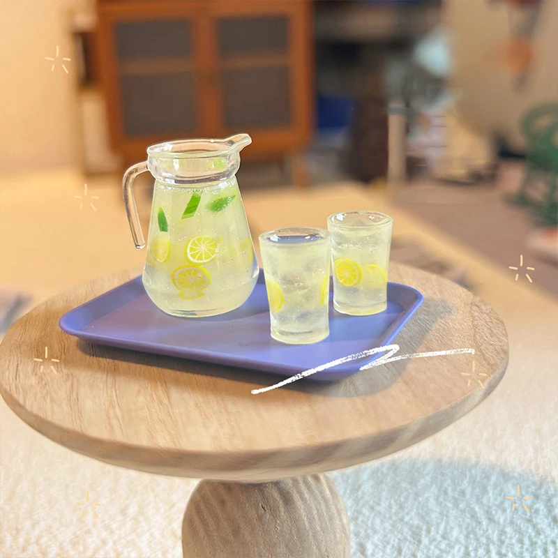 Conjunto-de-copos-Dollhouse-Miniature-Jarro-Mini-enfeite-de-cozinha ...