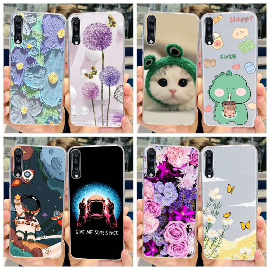 For-Samsung-Galaxy-A50-Case-New-Fashion-Painted-Back-Cover-Soft ...