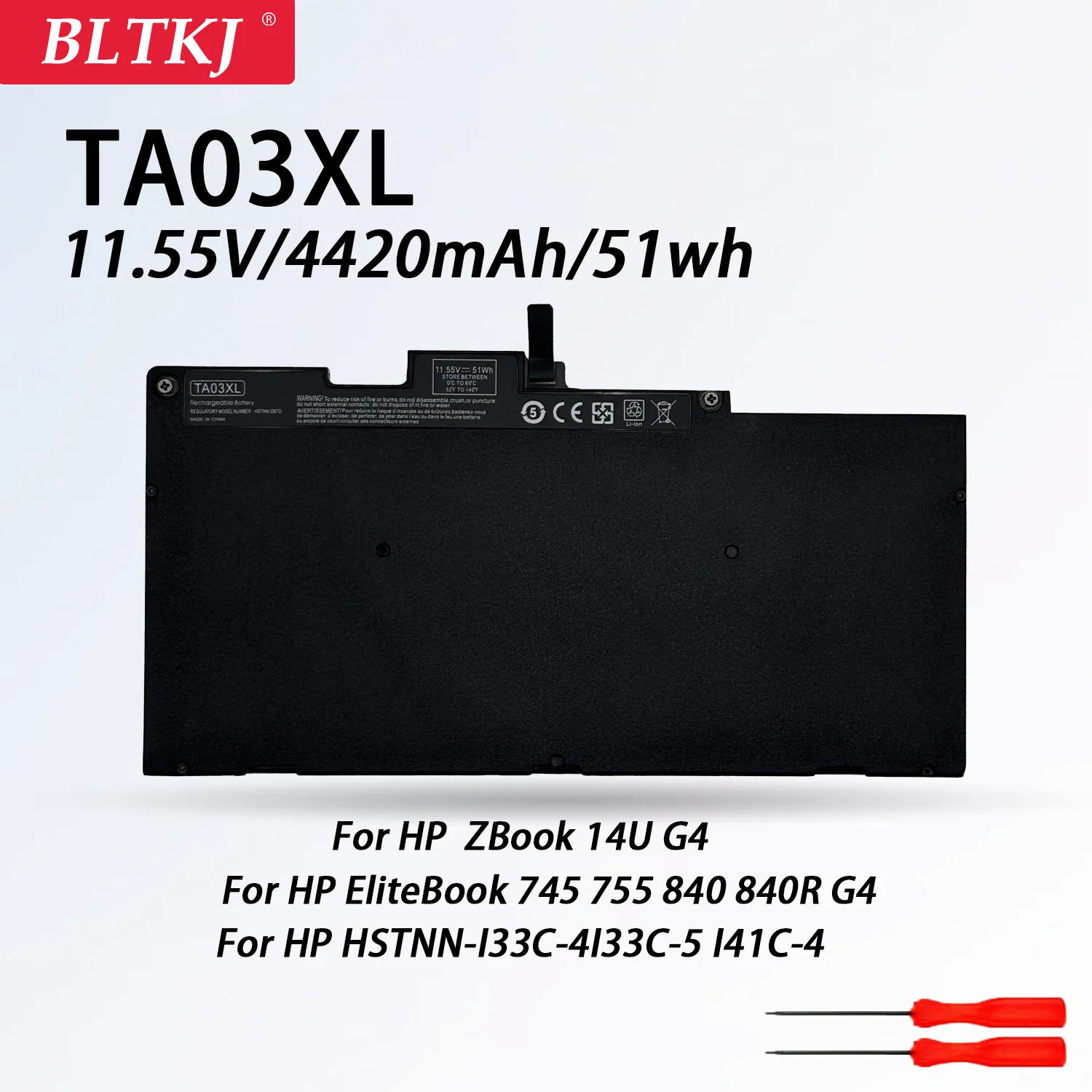 High-Quality TA03XL 11.55v For HP Elitebook Laptop Battery 745 755 840 ...