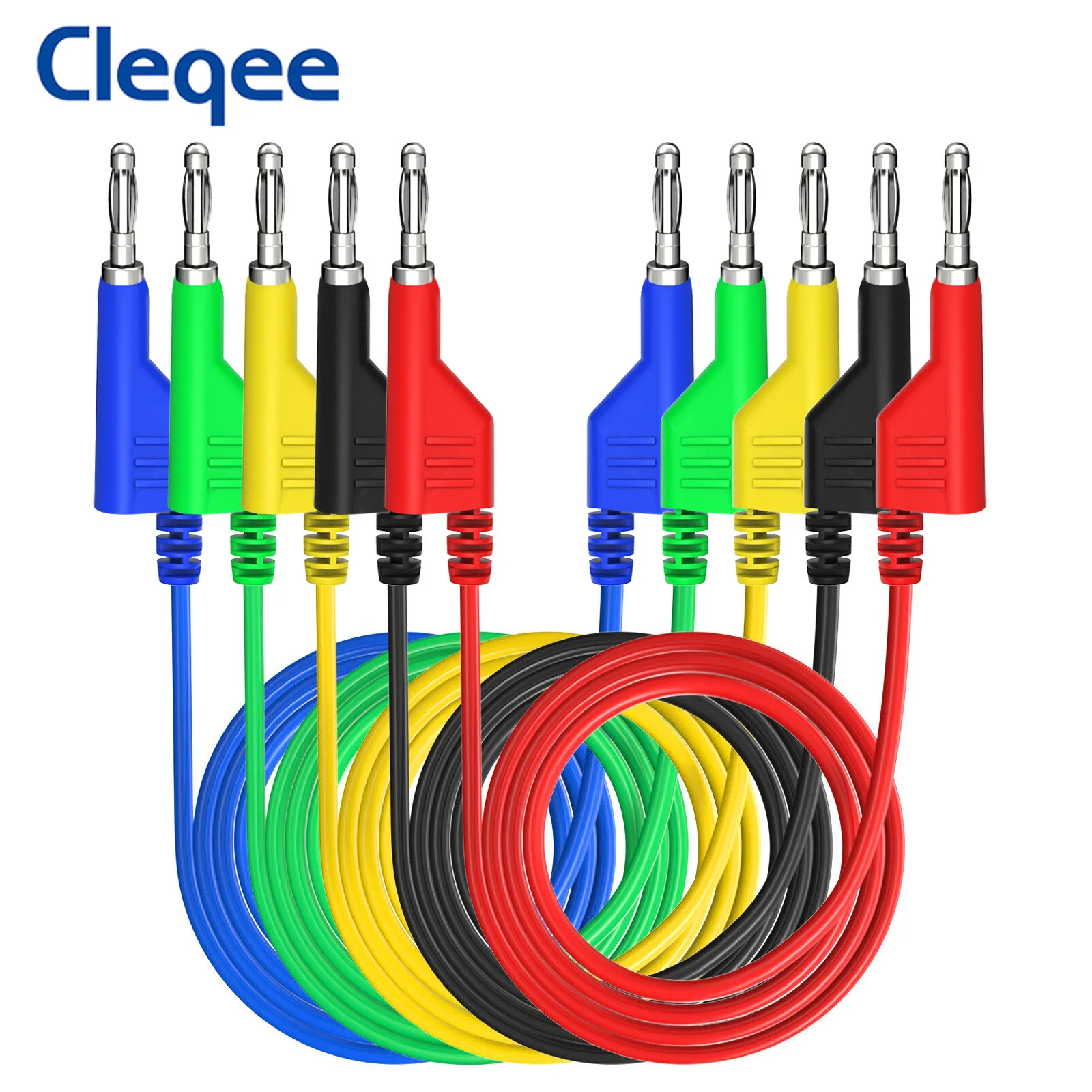 Cleqee P1036 2PCS/5PCS Dual 4mm Stackable Banana Plug Multimeter Test ...