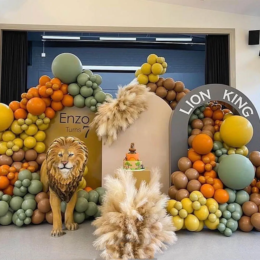 Dschungel-Dekoration-Ballon-Bogen-Salbei-gr-ne-Luftballons-Girlande ...