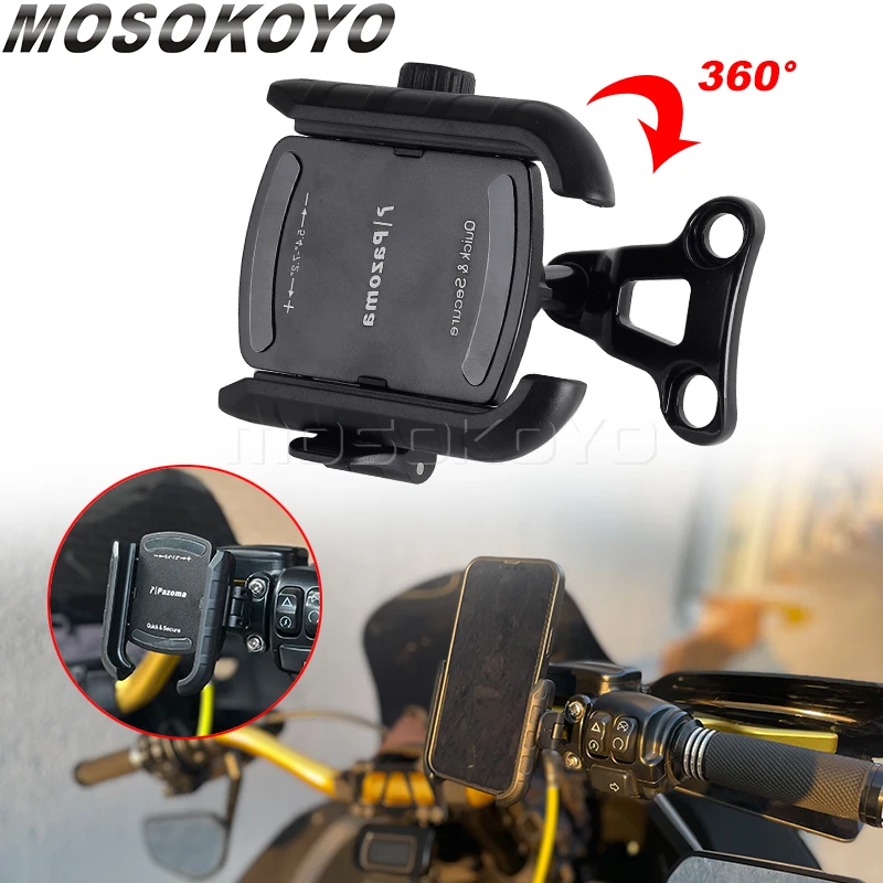 Mobile-Phone-Holder-Motorcycle-Handlebar-Phone-Mount-for-Harley-Softail ...