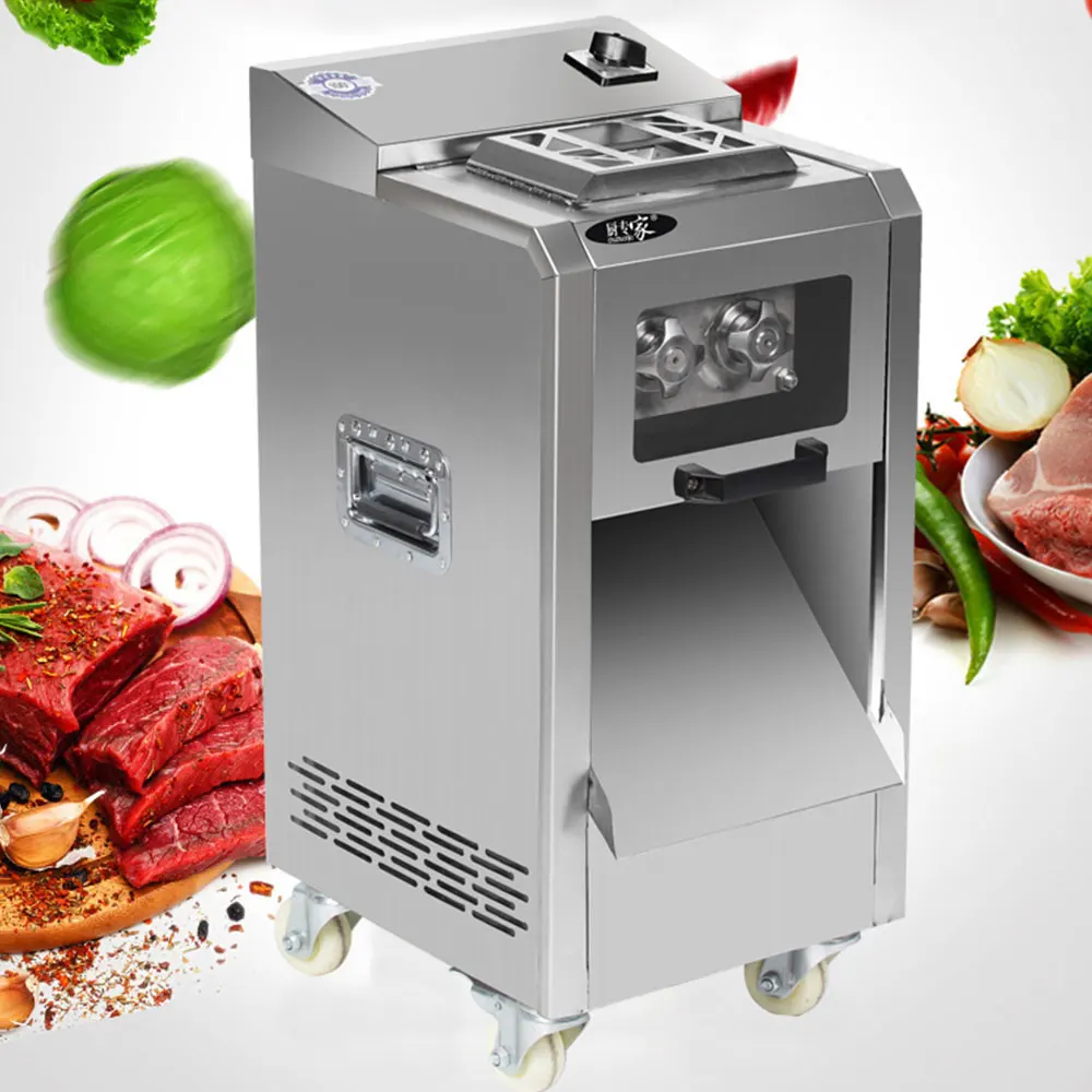 Commercial-Stainless-Steel-Meat-Mincer-Cutter-Electric-Meat-Slicer ...