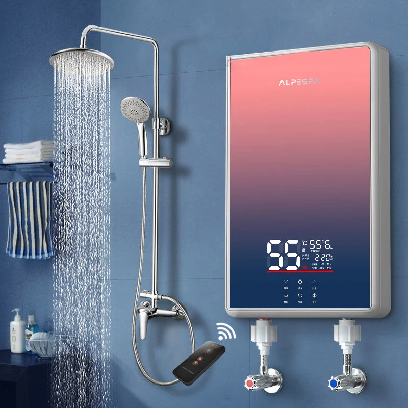 Calentador de agua caliente eléctrico instantáneo de 7000W, Caldera de baño, conjunto de ducha ...