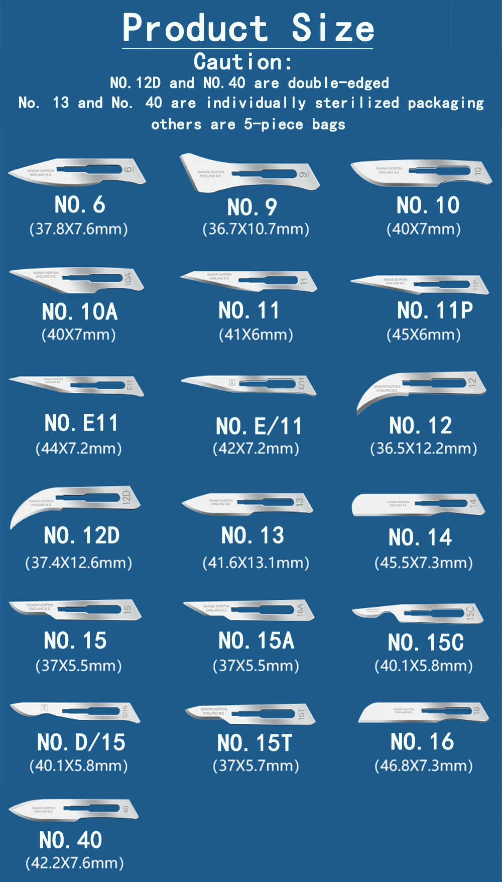 Набор скальпелей Swann Morton 10 шт. | AliExpress