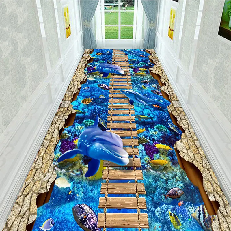 3D Printed Carpets in the Living Room Visual Illusion Entrance Doormat ...