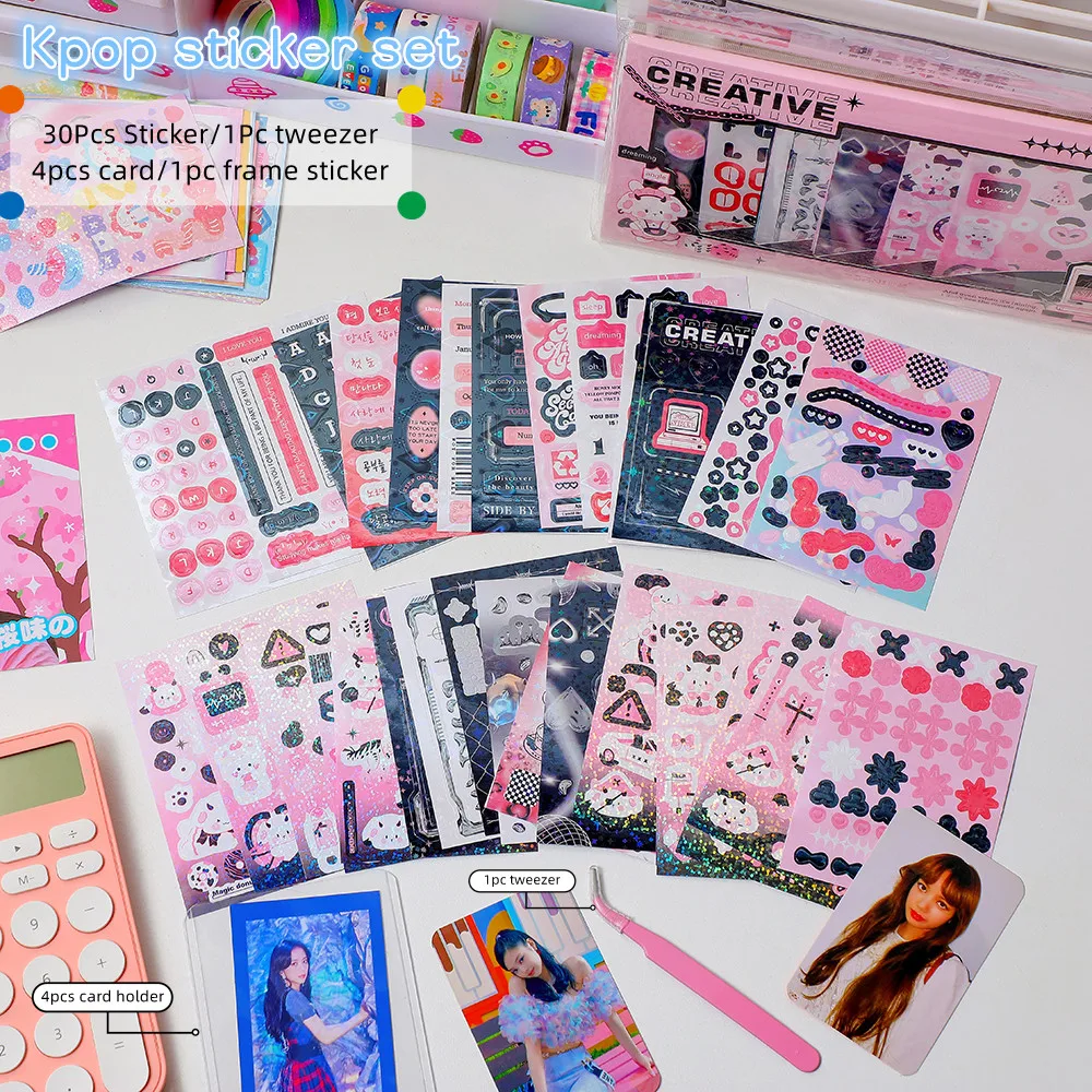 New-INS-Photocard-Holder-Hand-Account-Sticker-Set-Gift-Box-DIY ...