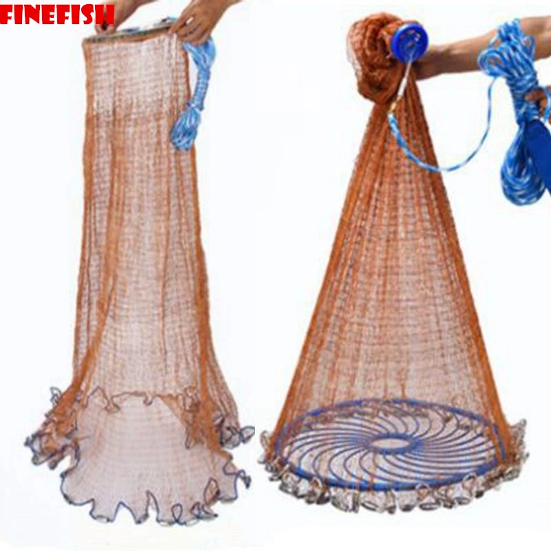 Finefish-Hand-Throw-Network-With-Ring-Gillnet-Easy-USA-Cast-Net-Outdoor ...