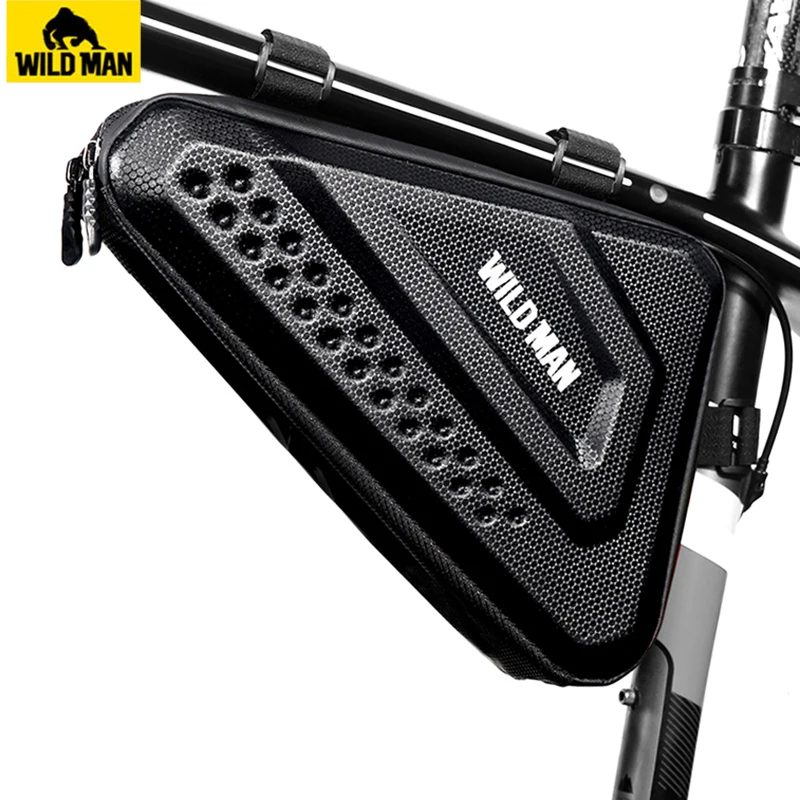 WILD MAN Hard Shell Mountain Bicycle Frame Bag Rainproof Road Cycling ...