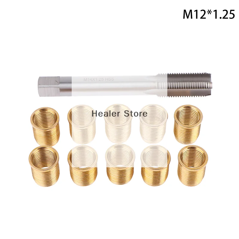 Spark Plug Thread Hole Repair Tools Metal M12x1.25 Inserts M14x1.25 Tap ...