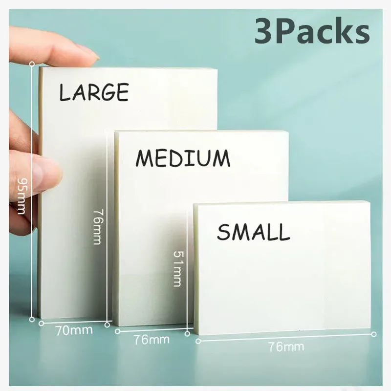3Packs150Sheets-Stickers-Transparent-Sticky-Notebook-Pads-Notepads ...