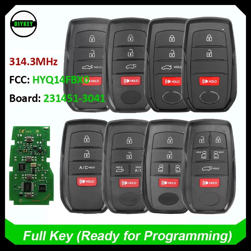 Smart Remote Key 231451-3041 HYQ14FBX For Toyota Sequoia Sienna Tundra ...