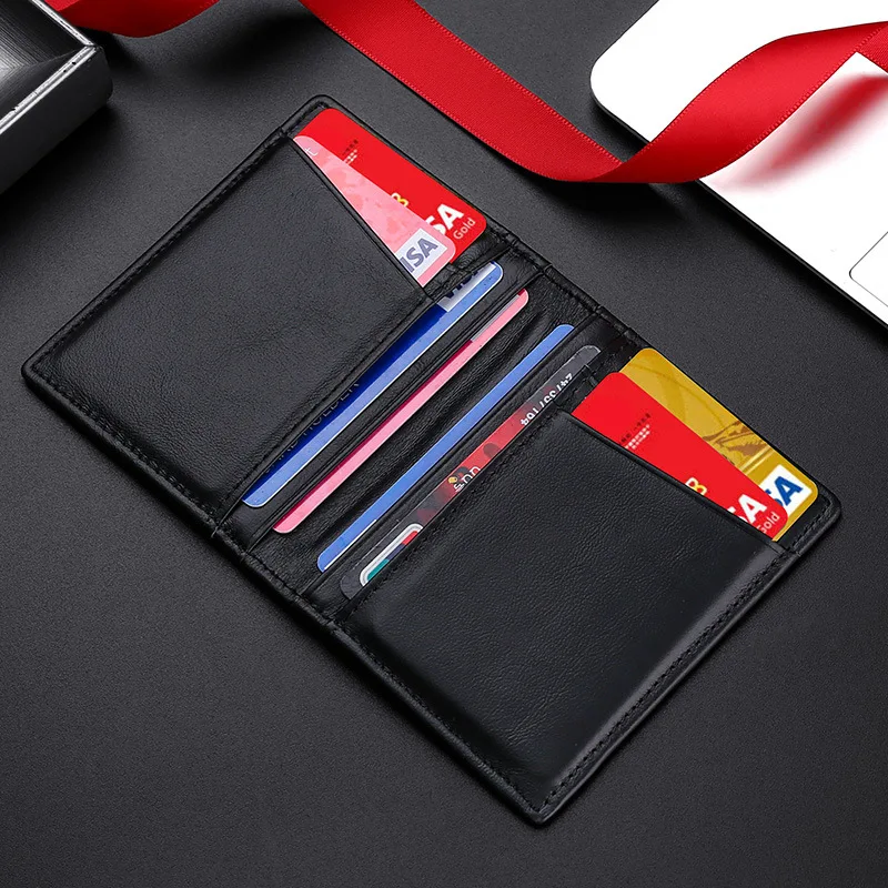 YUECIMIE – porte-cartes minimaliste en cuir véritable pour hommes ...