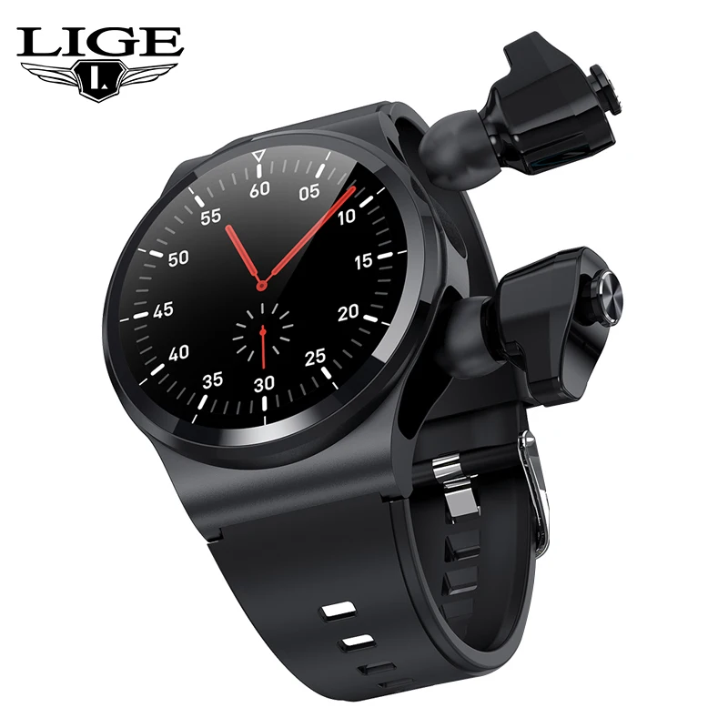 LIGE reloj inteligente TWS para hombre y mujer, pulsera con reproductor de música inalámbrico ...