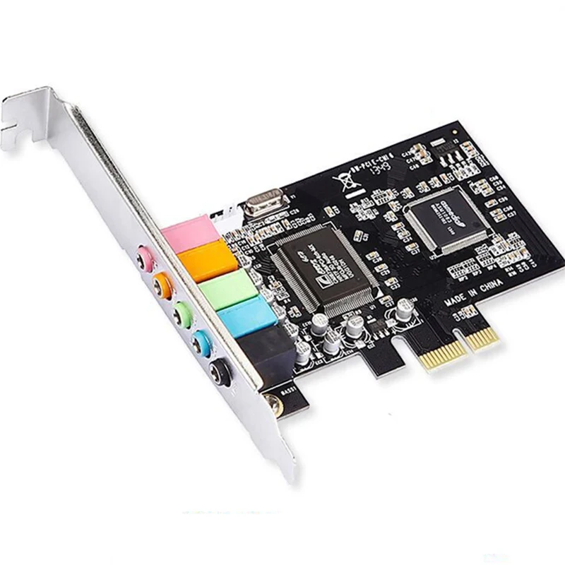 PCIE-Sound-Card-4-1-4-Track-Inbuilt-Stereo-Panel-PCI-Express-X1-PC ...