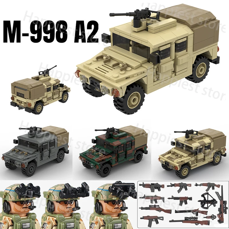 MOC-Military-Car-US-Hummers-Vehicle-Building-Blocks-Weapons-Solider ...