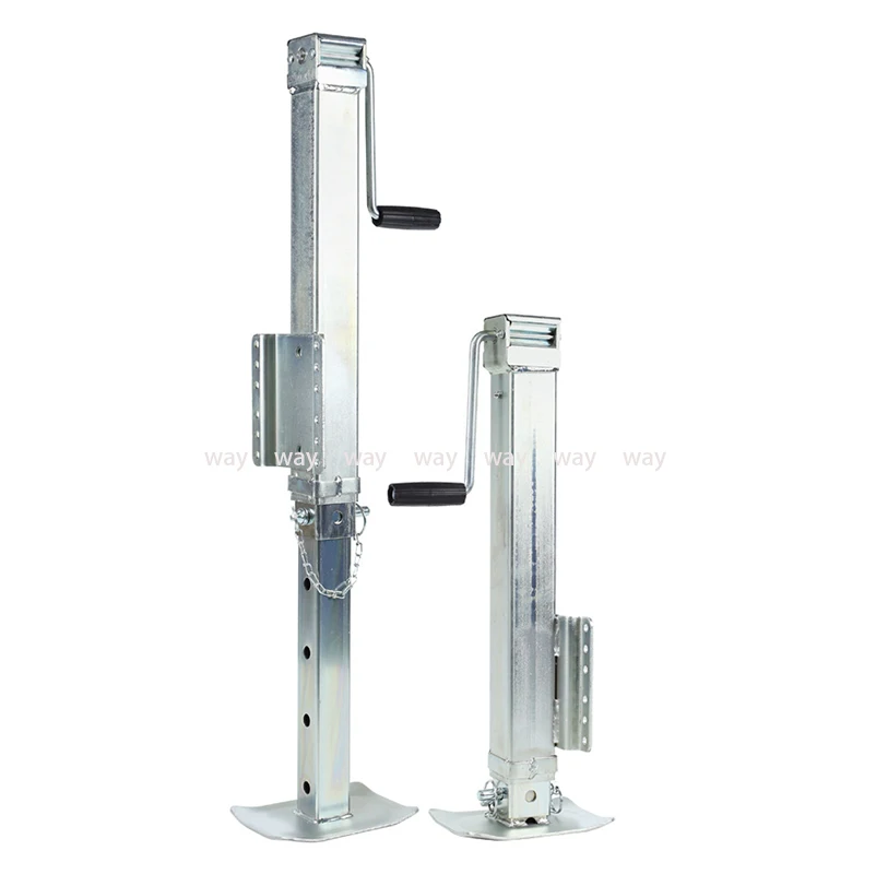 Heavy Duty Side Wind Square Trailer Jack With Footplate Zinc-Plated ...