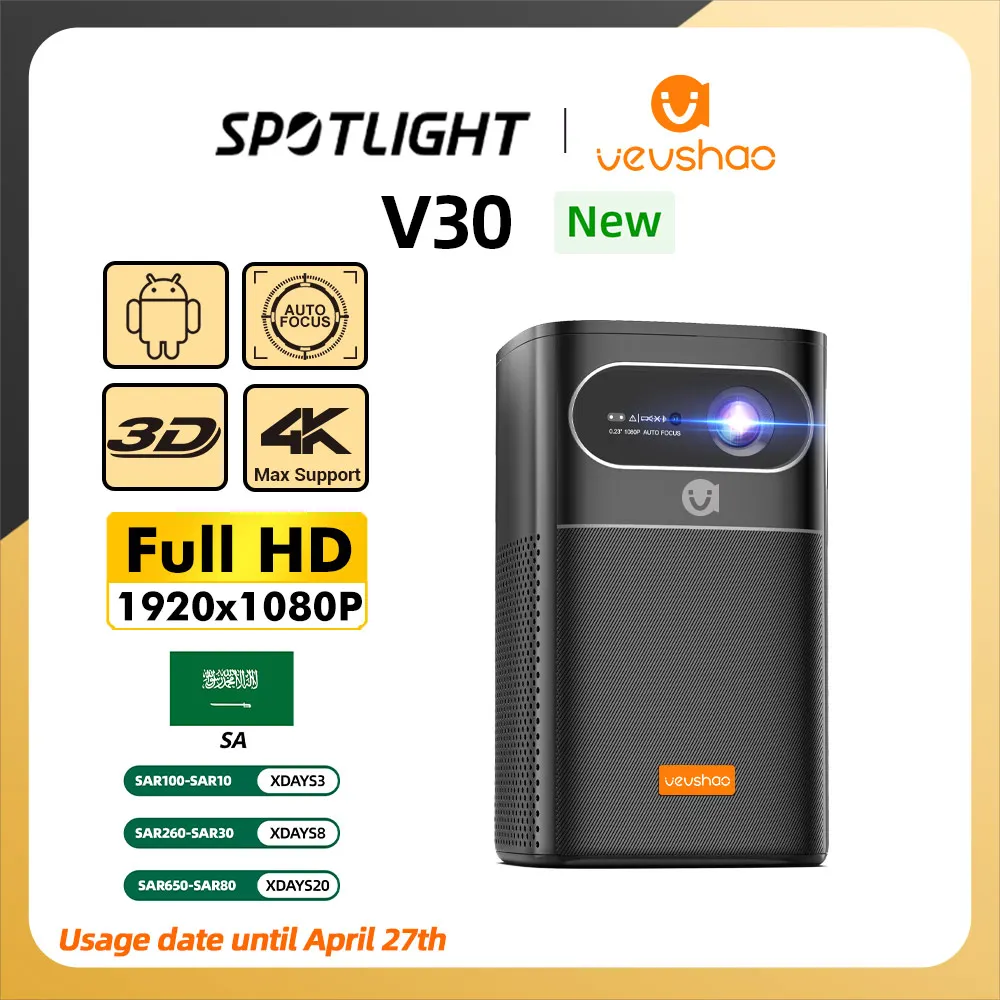 Vevshao-V30-3D-4K-Mini-Projector-Cinema-Smart-Android-WiFi-Portable ...