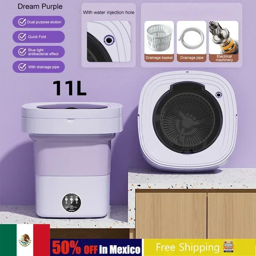 Mini-Portable-Folding-Washing-Machine-6L-11L-Large-Capacity-Ultrasonic ...