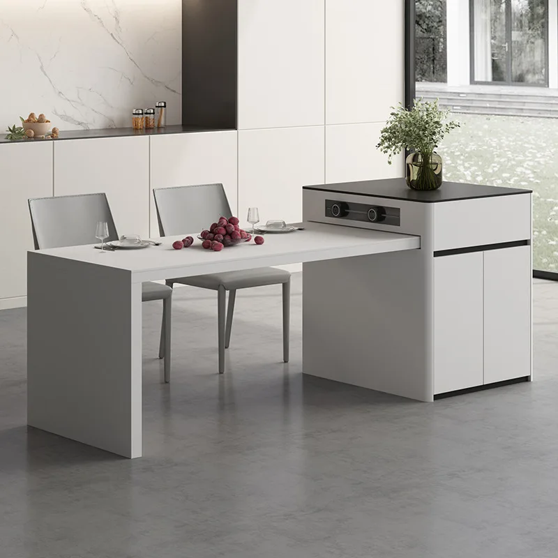 Retractable Mid-island Dining Table Integrated Modern Simple Light ...