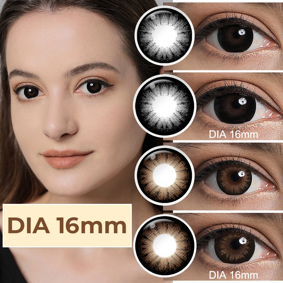 16.0mm Big Eyes Color Contact Lenses Supersize Black Color Contact Lens ...