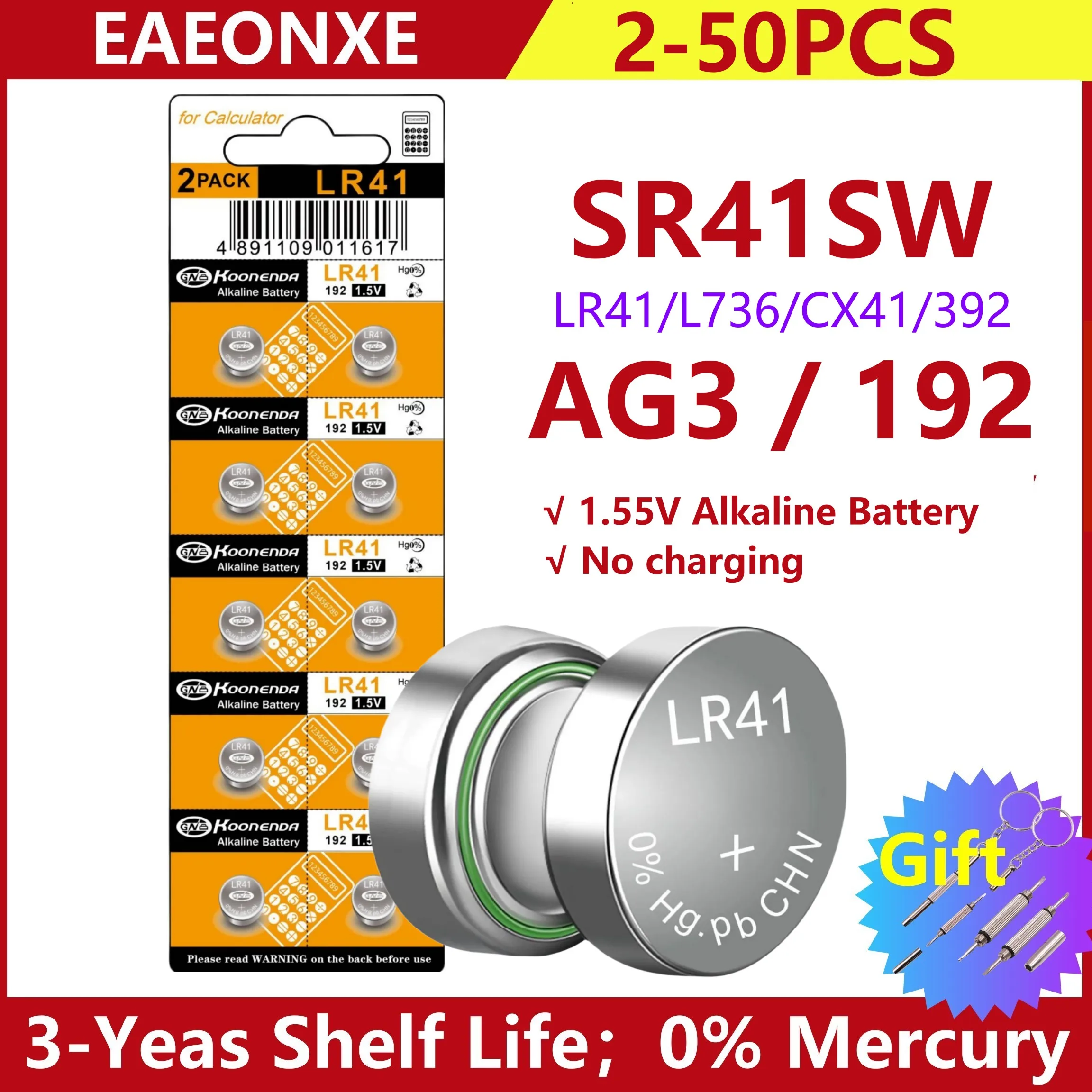2-50Pcs-High-Capacity-LR41-Alkaline-Batteries-AG3-L736-392-384-192 ...