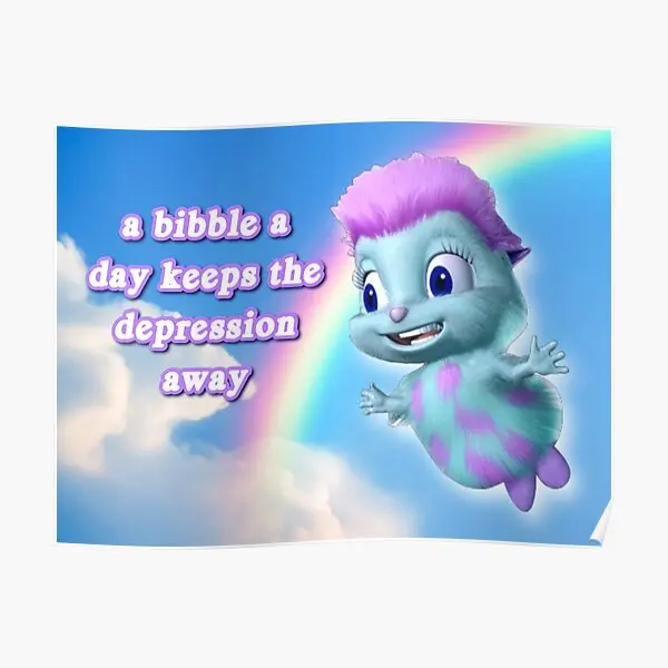 Bibble-Happiness-Poster-Decor-Room-Home-Print-Funny-Vintage-Mural-Art ...