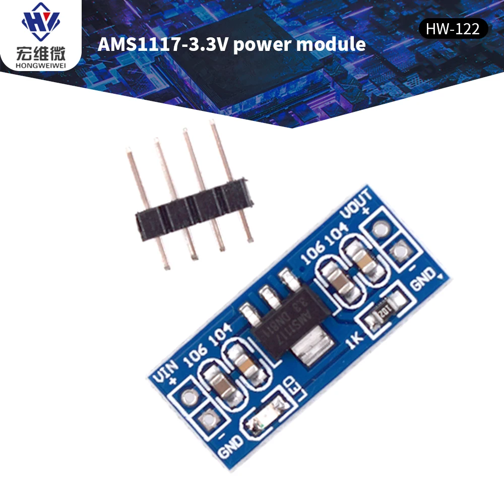 AMS1117-DC-Step-down-Adjustable-Power-Modul-Converter-Pcba-Board-1-2V-1 ...