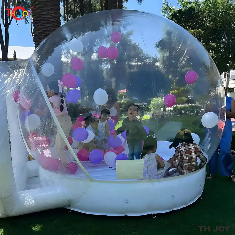 Globo-inflable-para-ni-os-casa-de-burbujas-con-trampol-n-y-c-pula ...
