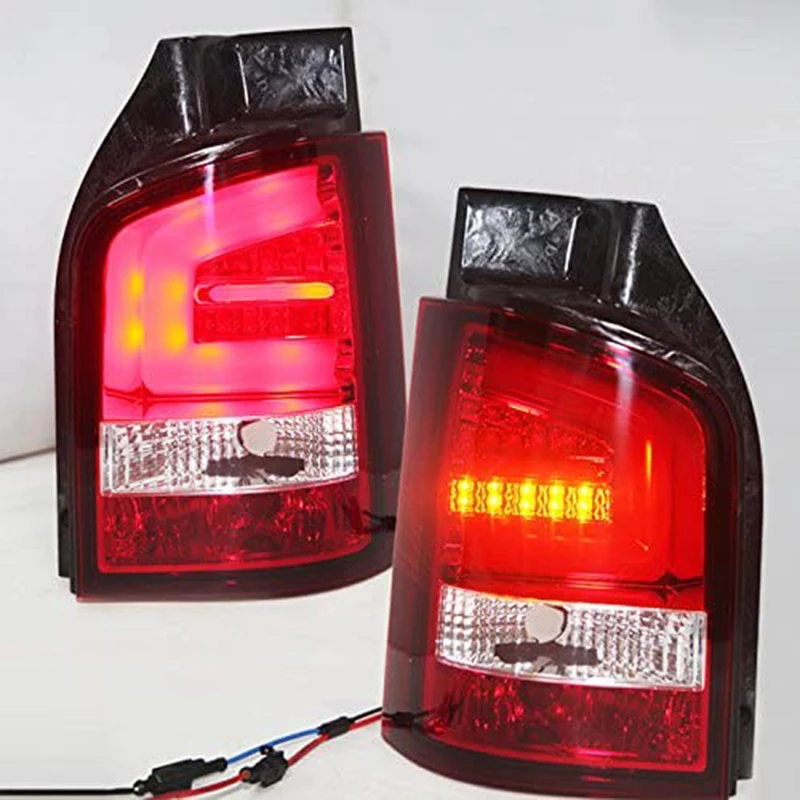 For-VW-Transporter-Caravelle-Multivan-T5-LED-Tail-Lights-Red-2010-2014 ...