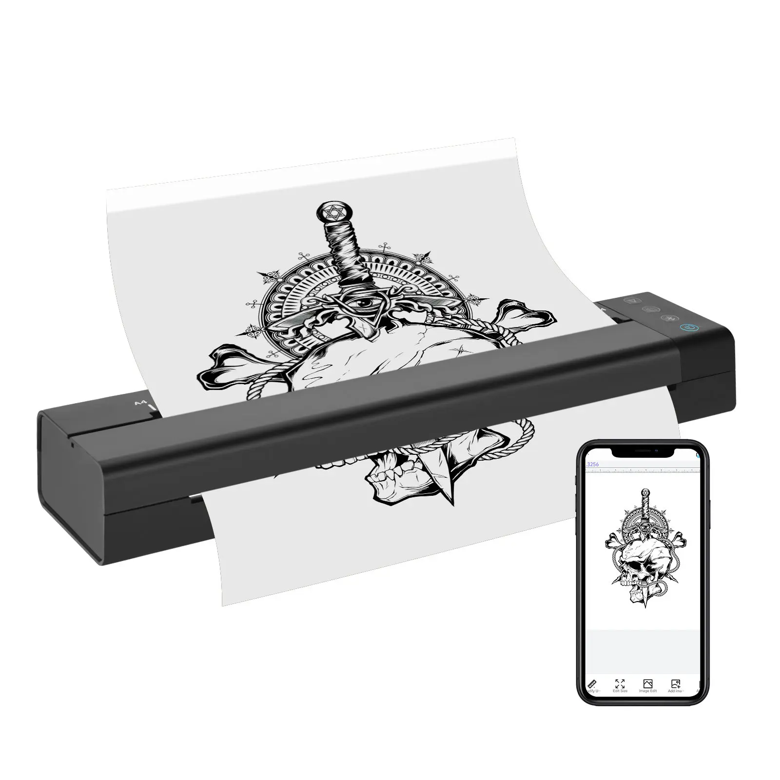 Mini-2500mA-Wireless-Bluetooth-Transmission-Thermal-Tattoo-Stencil ...