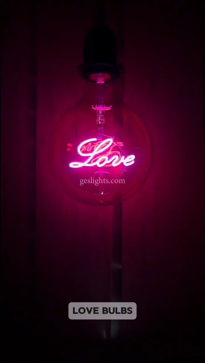 4Watt Love BuLB Led Filament Text Bulb - Love (Pink, Purple, Golden ...