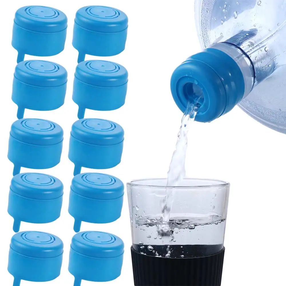 10Pcs 5 Gallon Reusable Replacemet Water Bottle Snap On Lids Non Spill ...