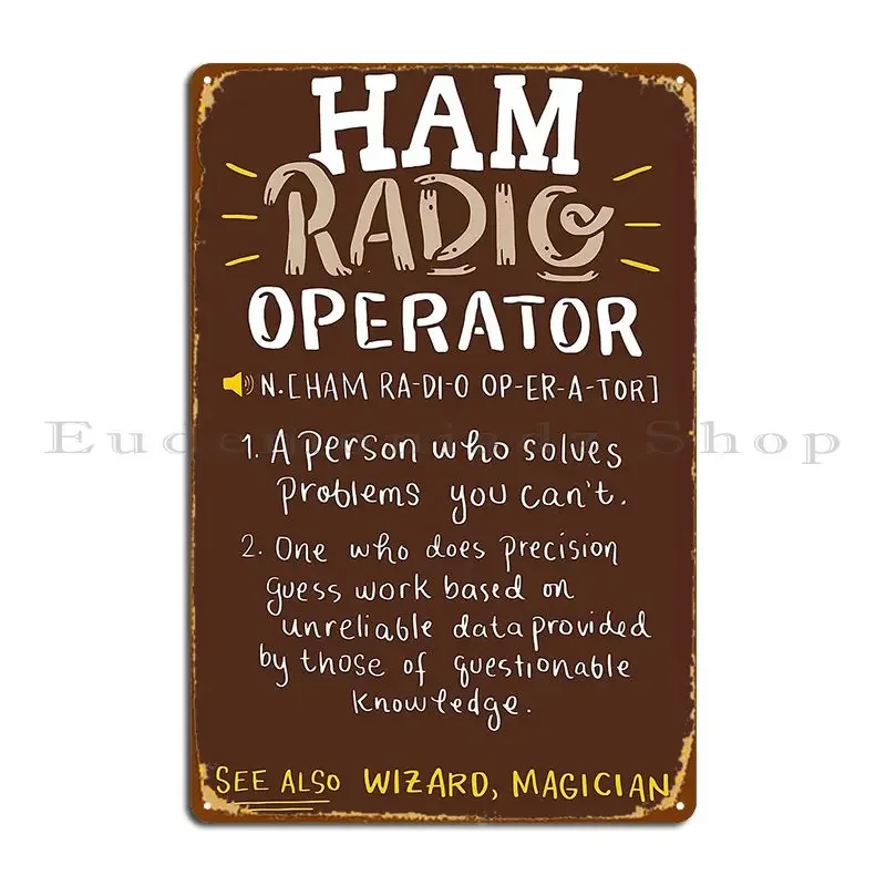 Ham Radio Operator Ham Radio Gift Metal Signs Club Party Cinema Cinema ...