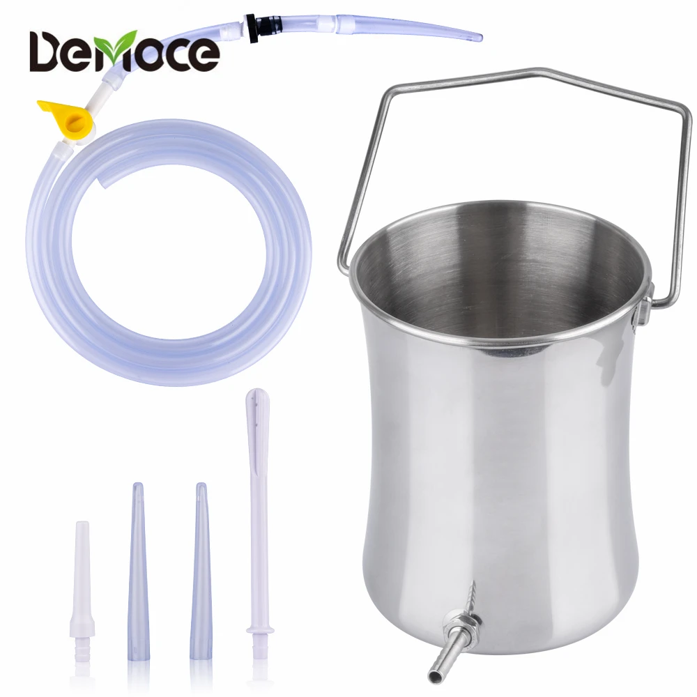 2L-Non-Toxic-Stainless-Steel-Enema-Bucket-Kit-Irrigator-Anal-Vaginal ...