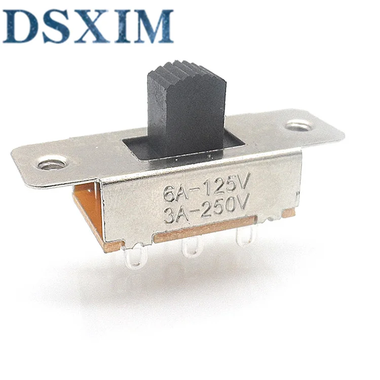10PCS-SS-23F19-2P3T-G5Double-pole-three-throw-3-position-slide-switch-6 ...