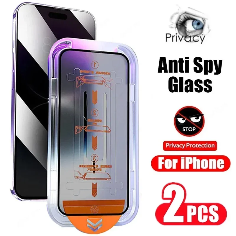 One-click-Dust-free-Installation-Privacy-Screen-Protector-For-iPhone-14 ...