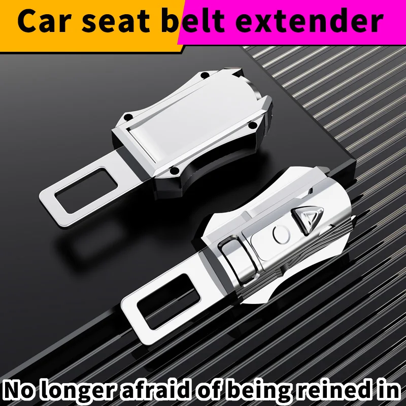 2 4pcs Car Safety Belt Buckle Extension Clip Thick Socket Two Piece Car ...