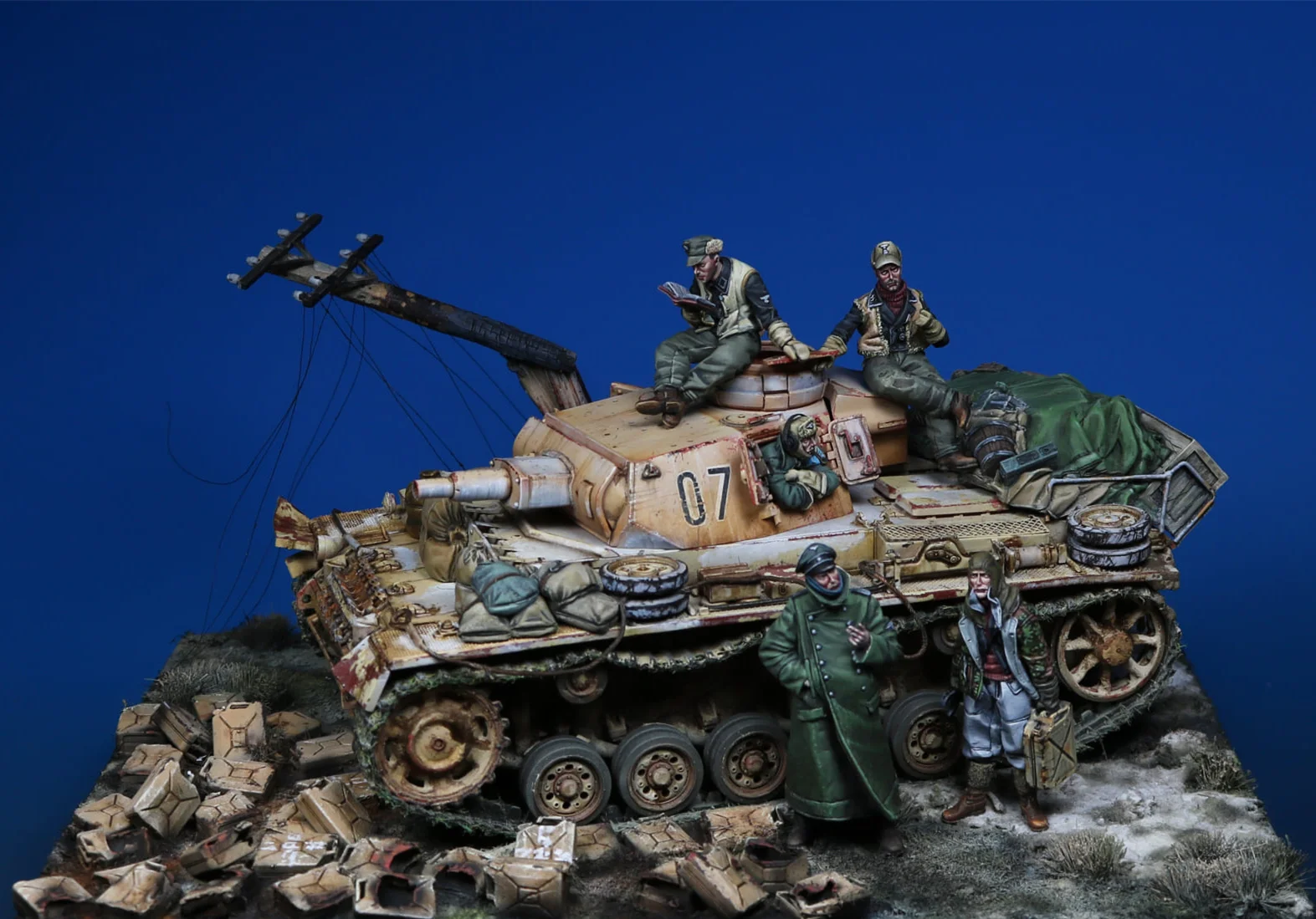 1/35 Resin Figure Die Cast Model Kit PANZER III Winter Crew and ...