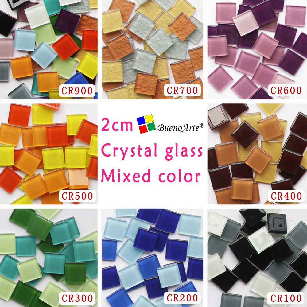200g-50-PCS-20X20mm-2cm-Square-Crystal-Mosaic-Tile-Mixed-Color-Soft ...